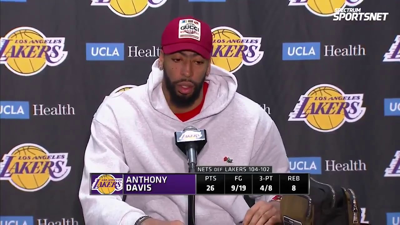🏀🎤 Anthony Davis Post Game Interview Vs Brooklyn Nets!! - YouTube