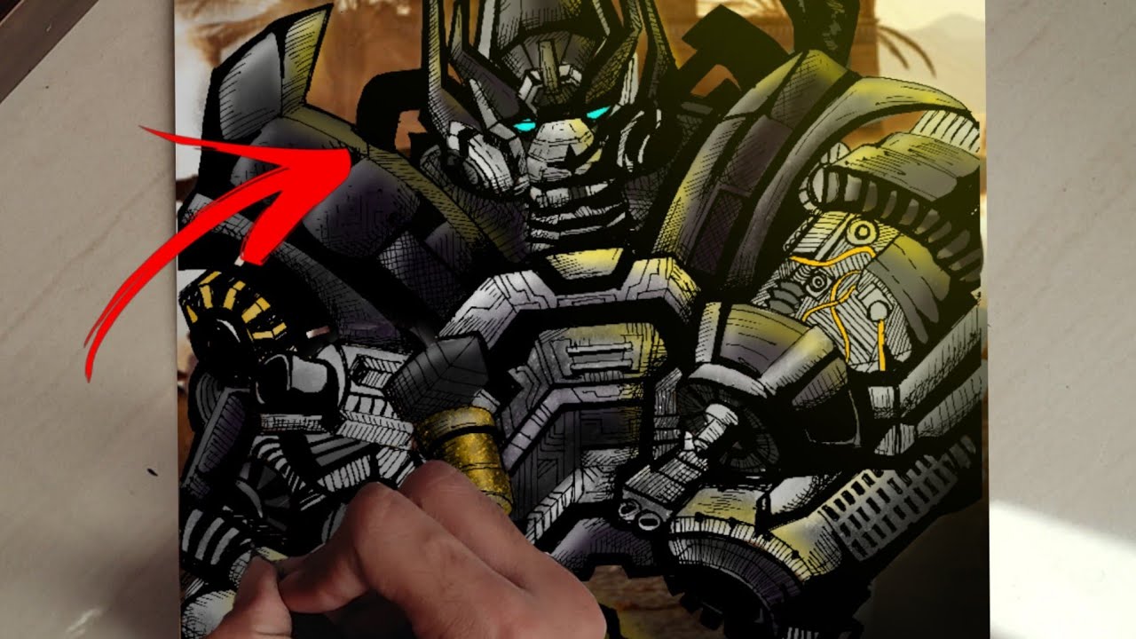 How to draw Ironhide from Transformers | Sketching blade - YouTube