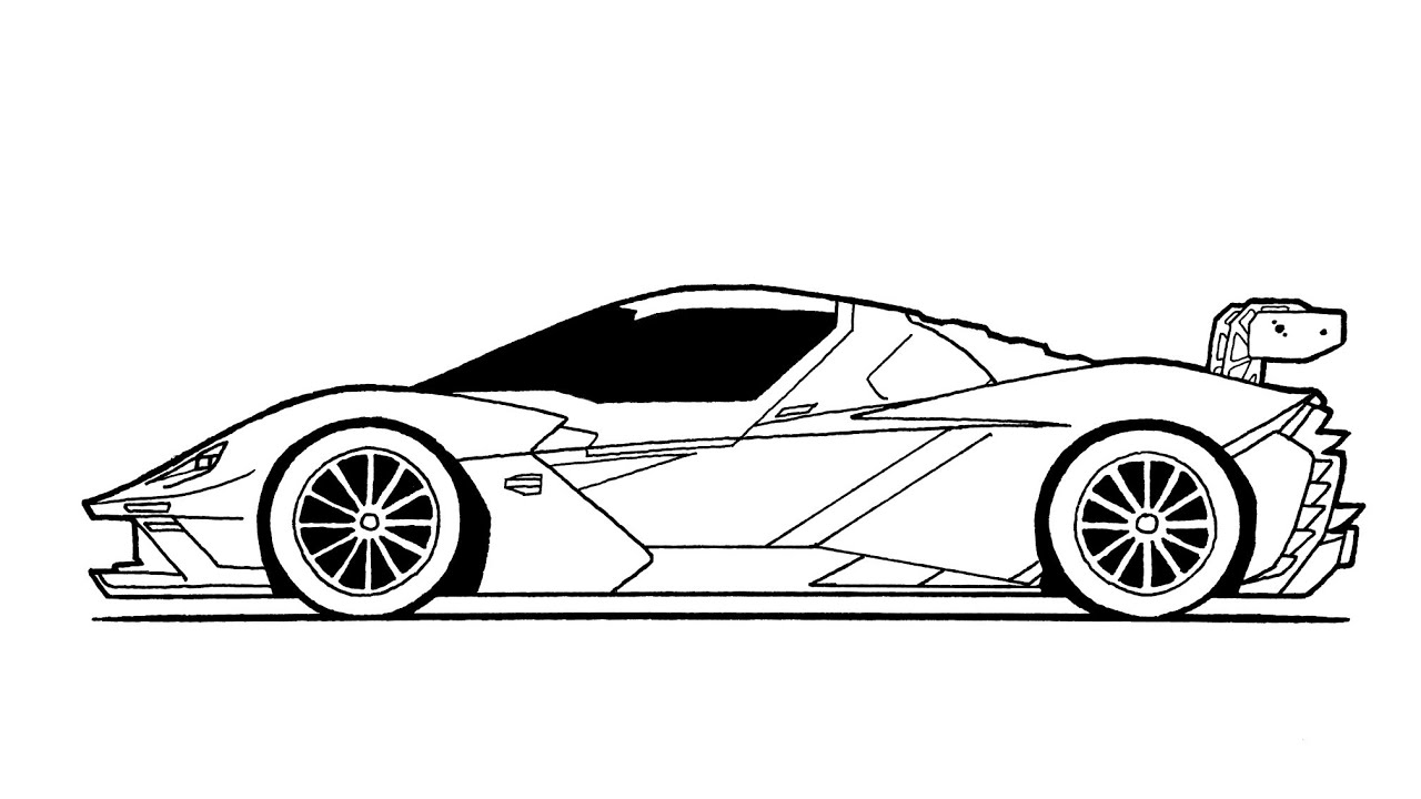 How to Draw a Sports Car KTM X-BOW GTX - step by step - YouTube