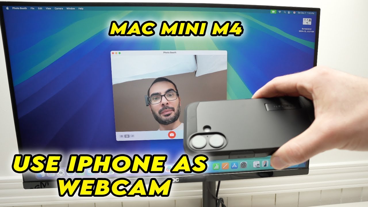Mac Mini M4 : How to Use Your iPhone as a Webcam - YouTube