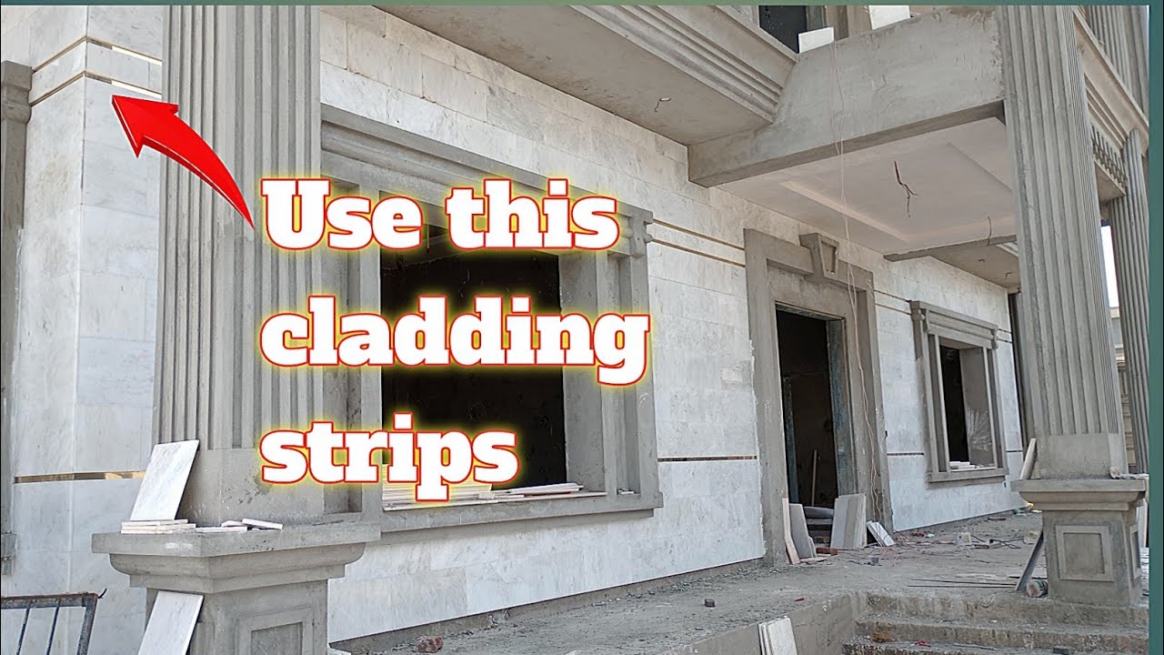 use this cladding strips in supreme white stone on a house elevation ...