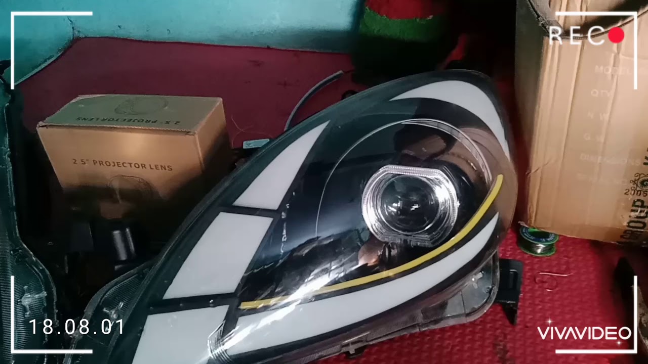 Custom Headlamp Honda Mobilio 2012 & Honda BRIO - YouTube