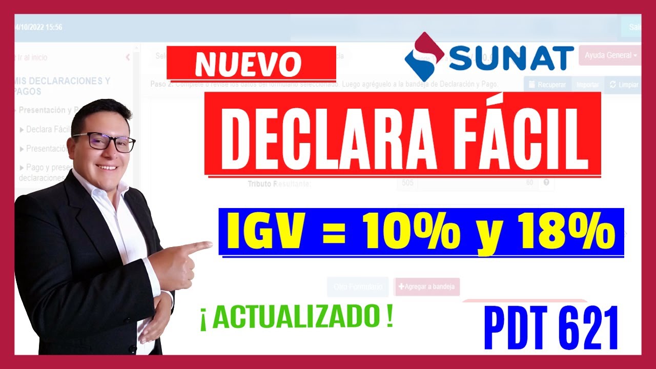Declaraciones MENSUALES IGV RENTA con el IGV 10% y 18% |Cambio en el ...