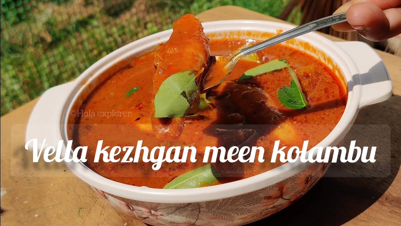 Vella Kezhangan meen kolambu without coconut | Fish curry | Village ...