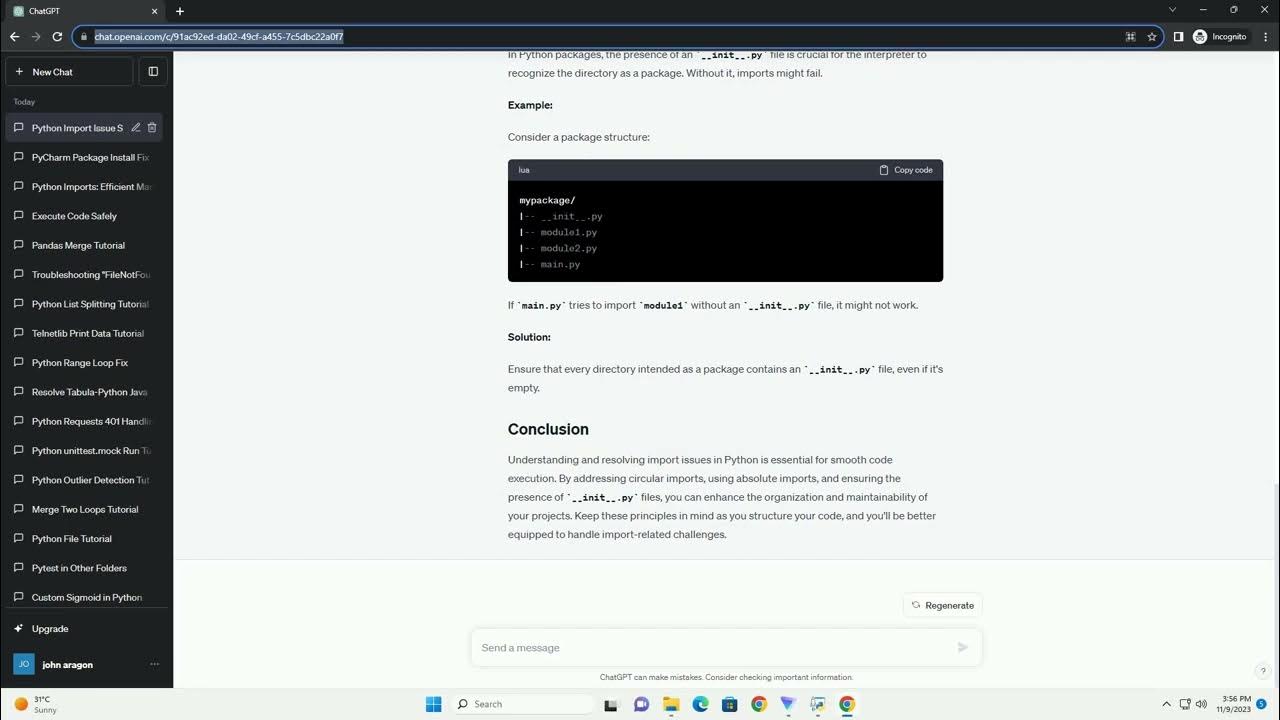 Python problem with imports from file in the same folder - YouTube
