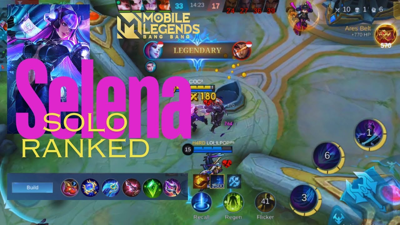 HERO SELENA,,!!! HARD GAME,, BUILD SELENA SAKIT,,,!! - MOBILE LEGENDS # ...