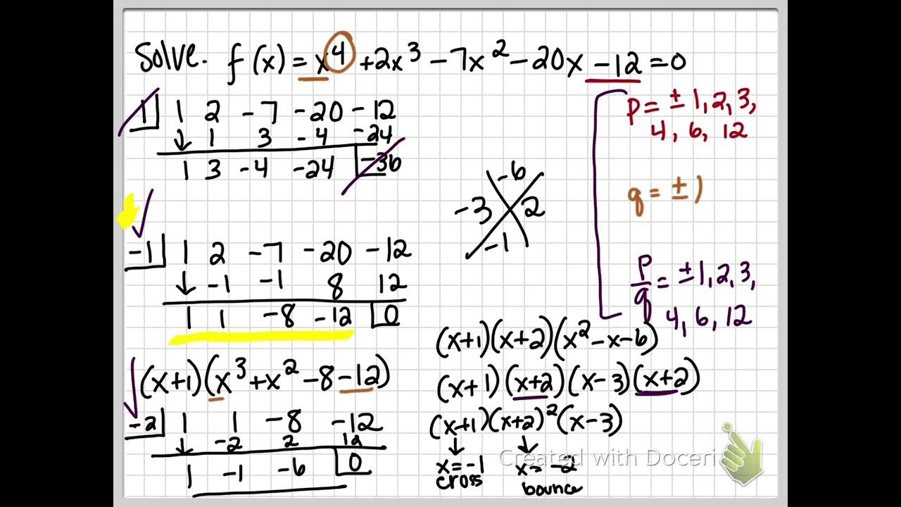 PC 2.3 Roots of Polynomials and Rational Root Theorem - YouTube