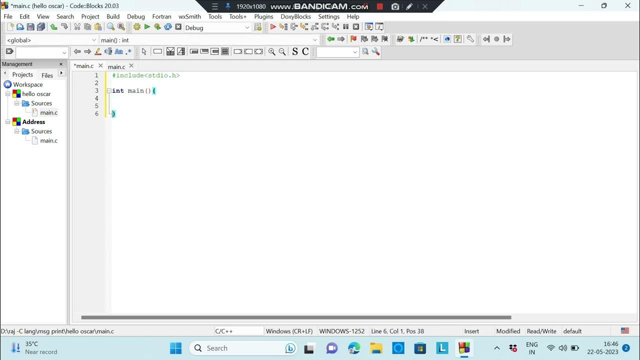Hello word c pogramming language || codeblocks || letest c pograming ...