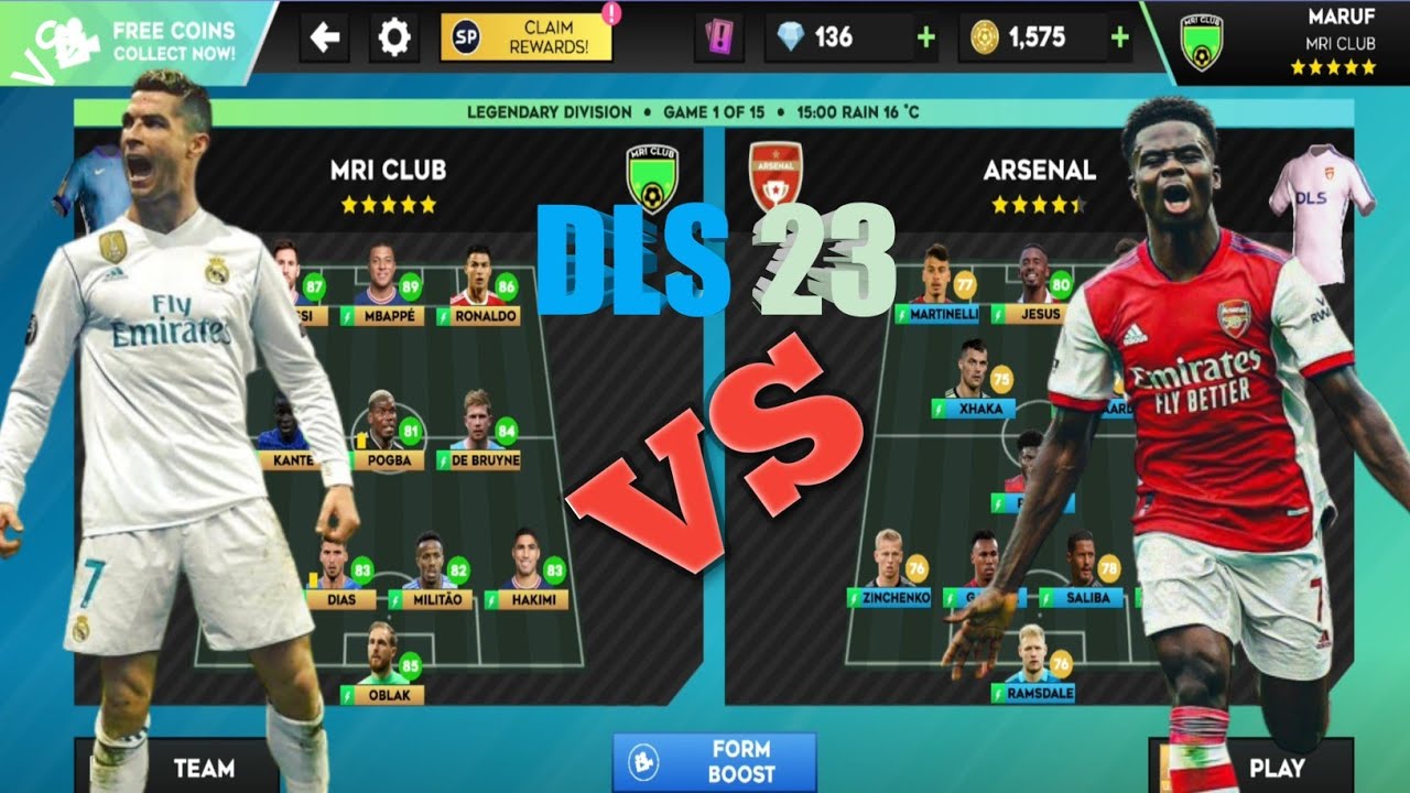 DLS 23 UPDATE. MY FAST GAMEPLAY .PLAY AGAINST ARSENAL - YouTube