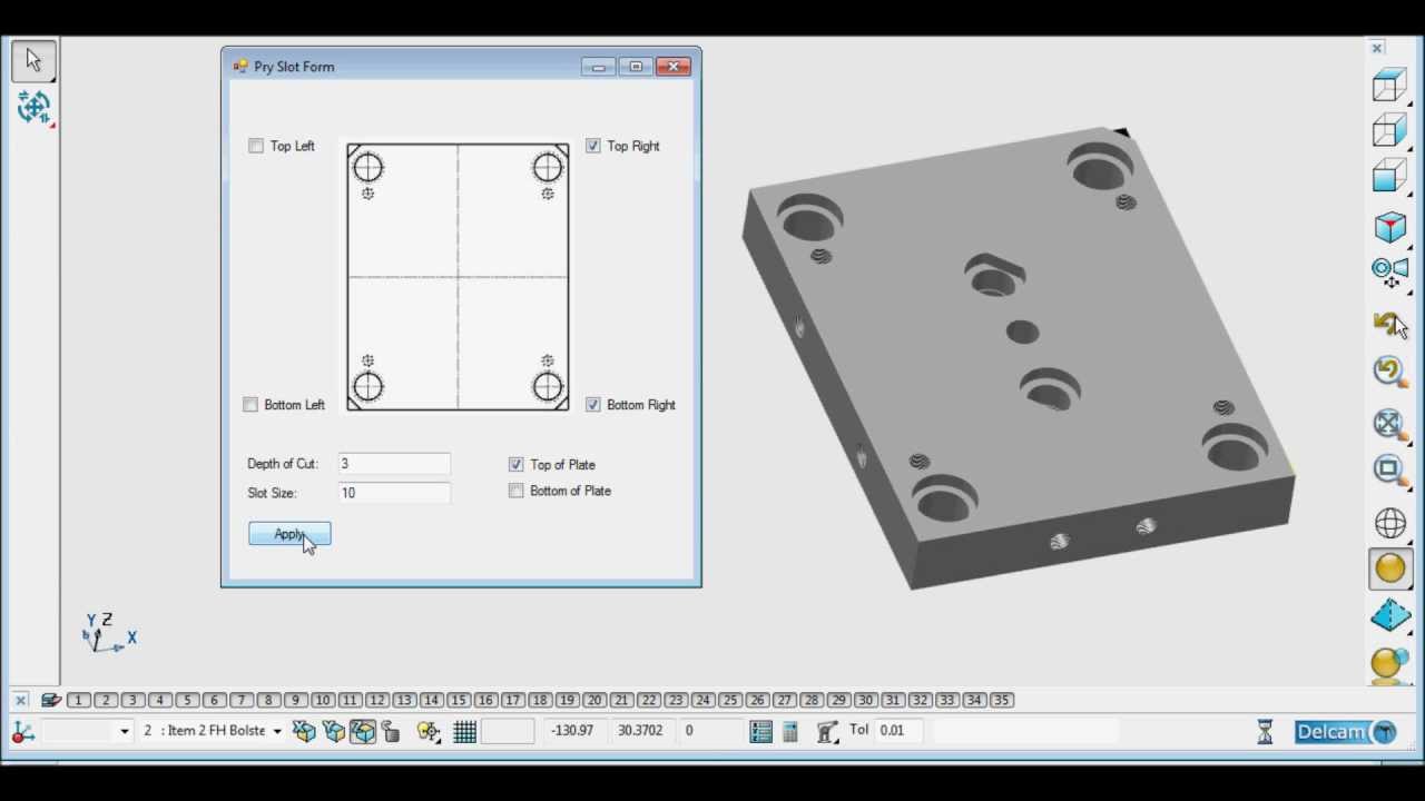 Pry Slot VB Program - Powershape Add-in Program - YouTube