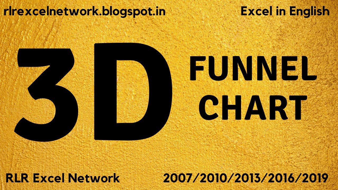 250* How to CREATE 3D FUNNEL CHART in Excel {English} - YouTube