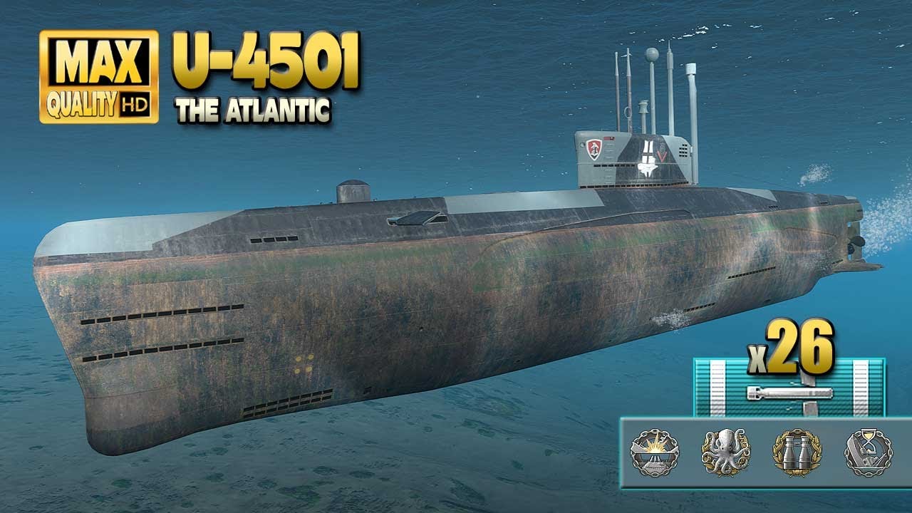 Submarine U-4501: Thriller on the Atlantic - World of Warships - YouTube