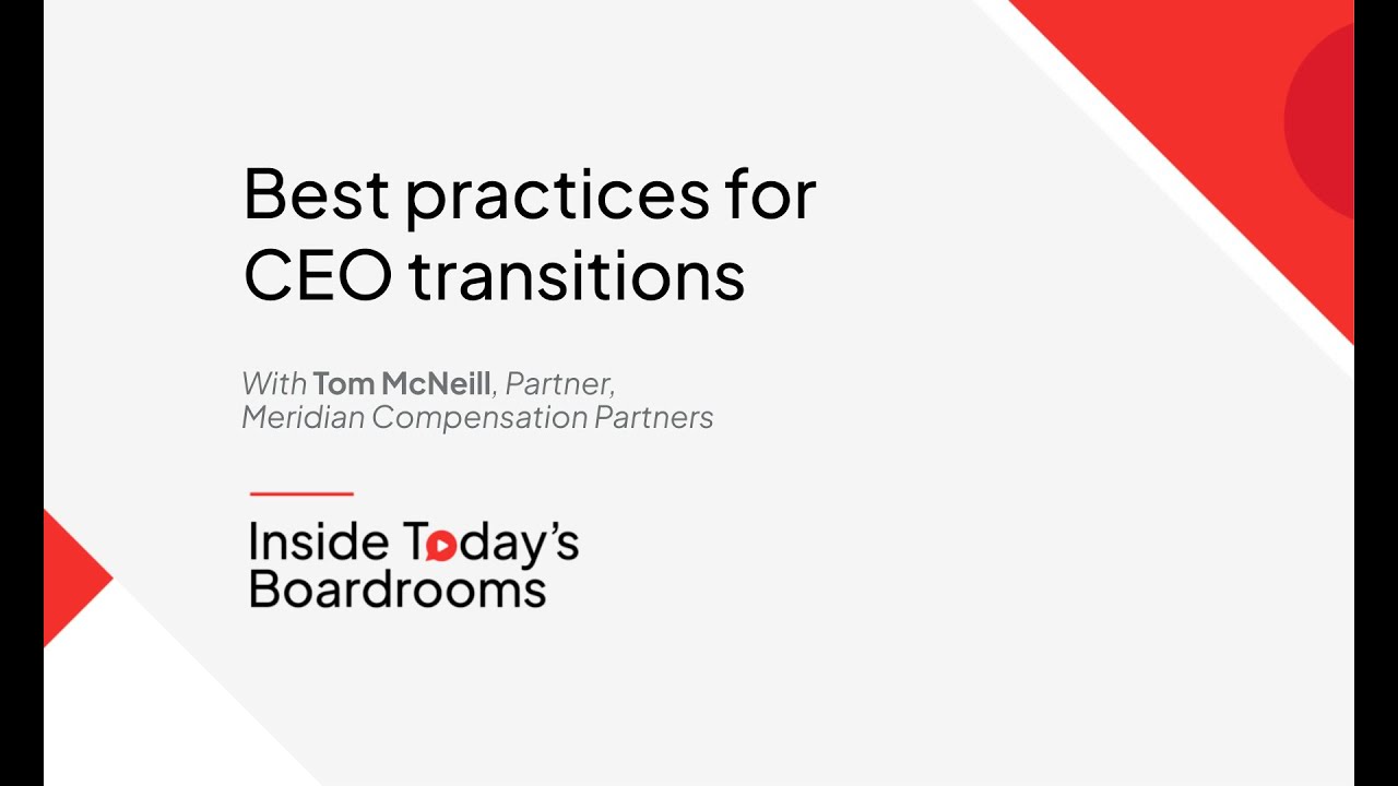 Best practices for CEO transitions - YouTube