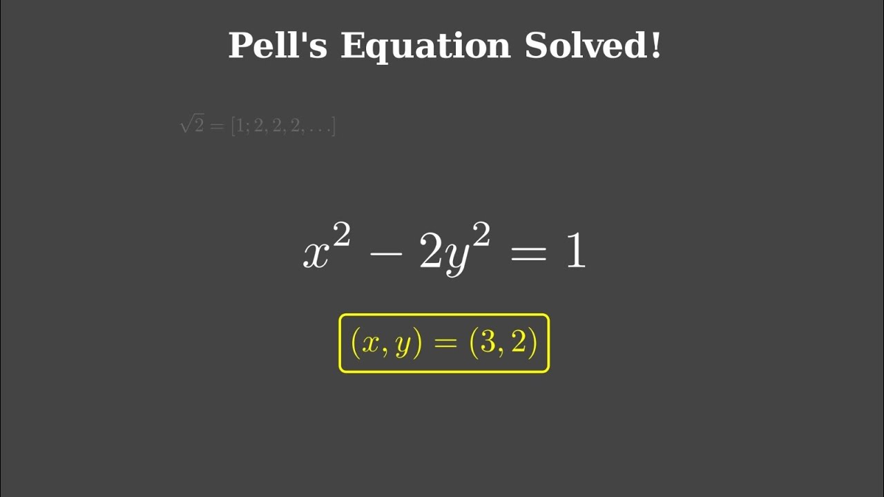 Solving Pell’s Equation | Step-by-Step Guide with Continued Fractions ...