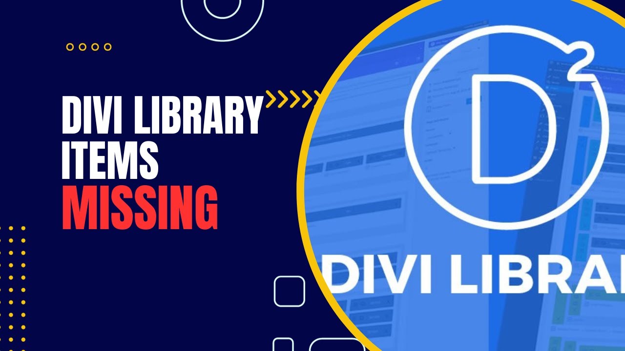 How to Fix Divi library item missing issue - YouTube