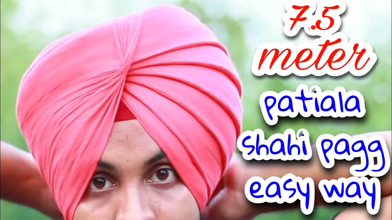 How to tie patiala shahi turban/royal patiala shahi pagg/ਪਿਉਰ ਪਟਿਆਲਾ ...