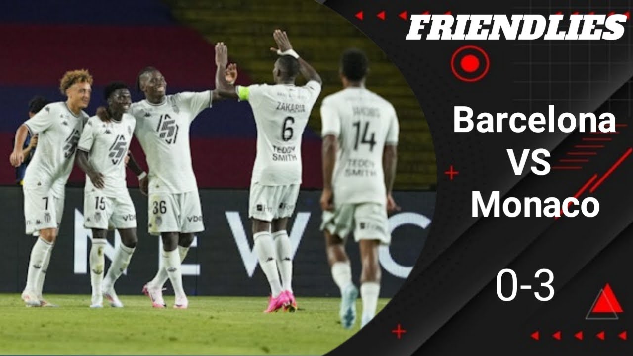 highlights || Barcelona vs Monaco || 0-3 - YouTube