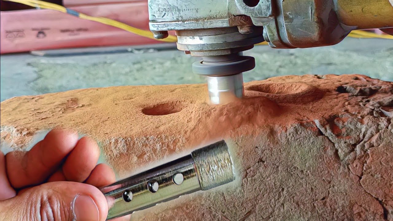 how do hole in stone and brick - YouTube