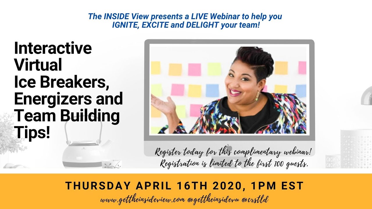 Interactive Virtual Ice Breakers, Energizers, and Team Building Tips ...