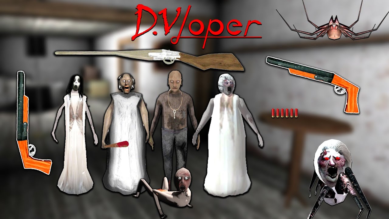 All DVloper Shotguns in All DVloper Games | Granny Granny 2 Granny 3 ...