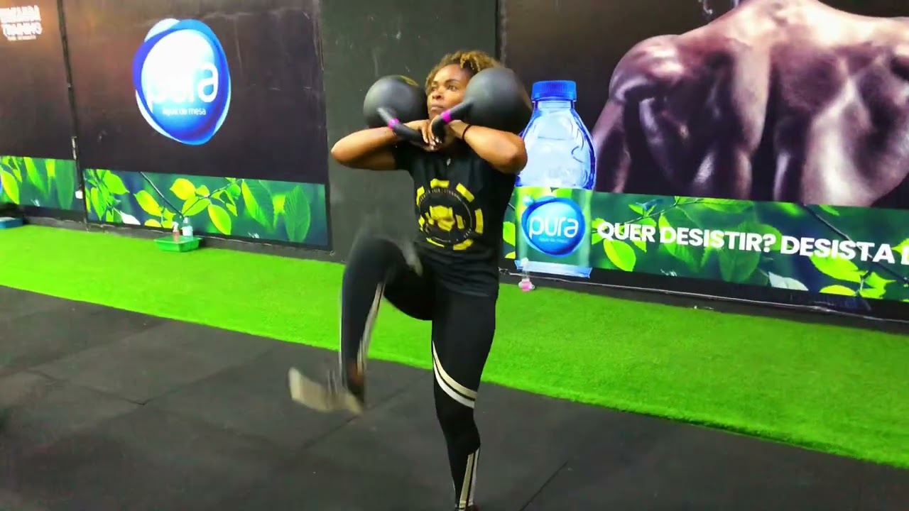 Double kettlebell front rack March - YouTube