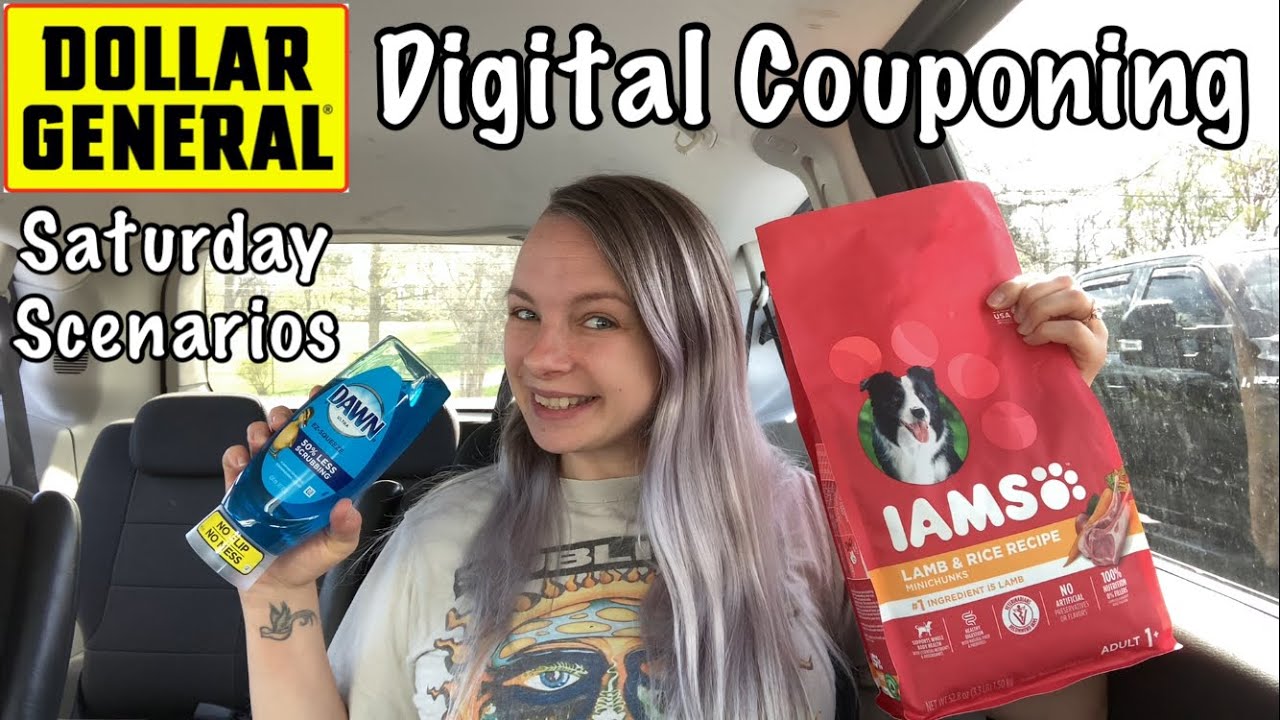 Dollar General Digital Couponing - Saturday Scenarios - 4/16/22 - YouTube