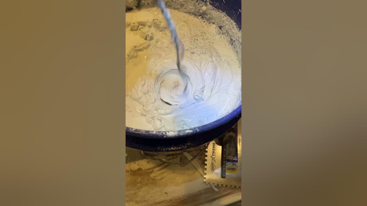 Mixing CustomFloat For Castico Shower Pan - YouTube
