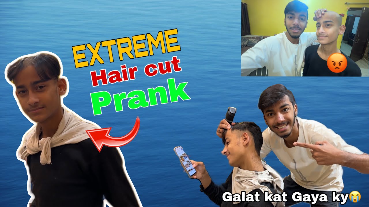 Hair cut prank on salman got extremely wrong😅 - YouTube