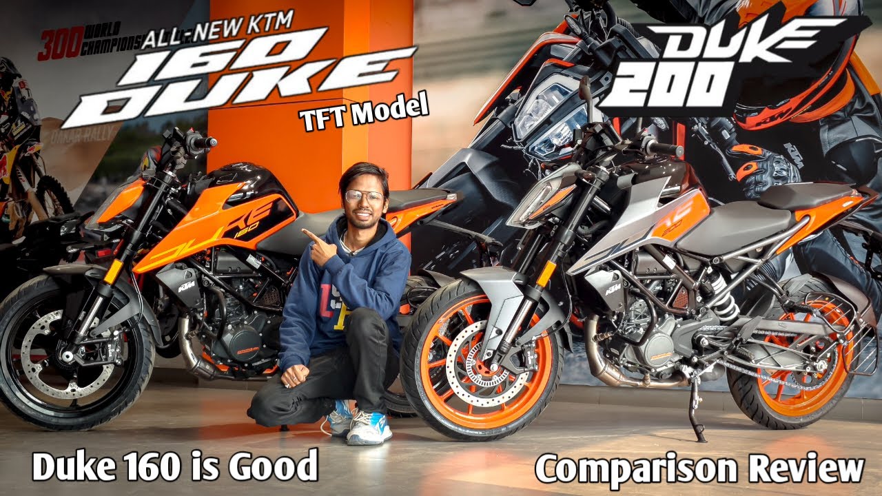 KTM Duke 160 TFT Meter Vs Duke 200 | Side By Side Comparison | Detailed ...