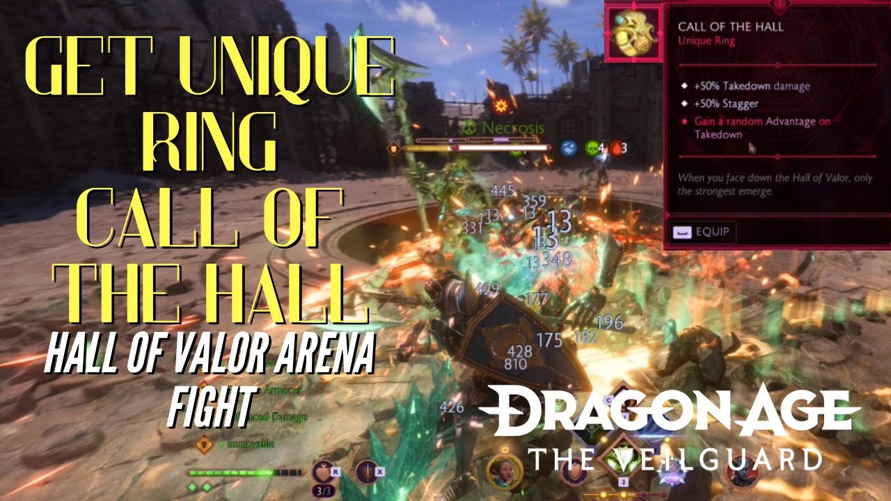 Get the Call of the Hall Unique Ring Hall of Valor Arena Fight | Dragon ...