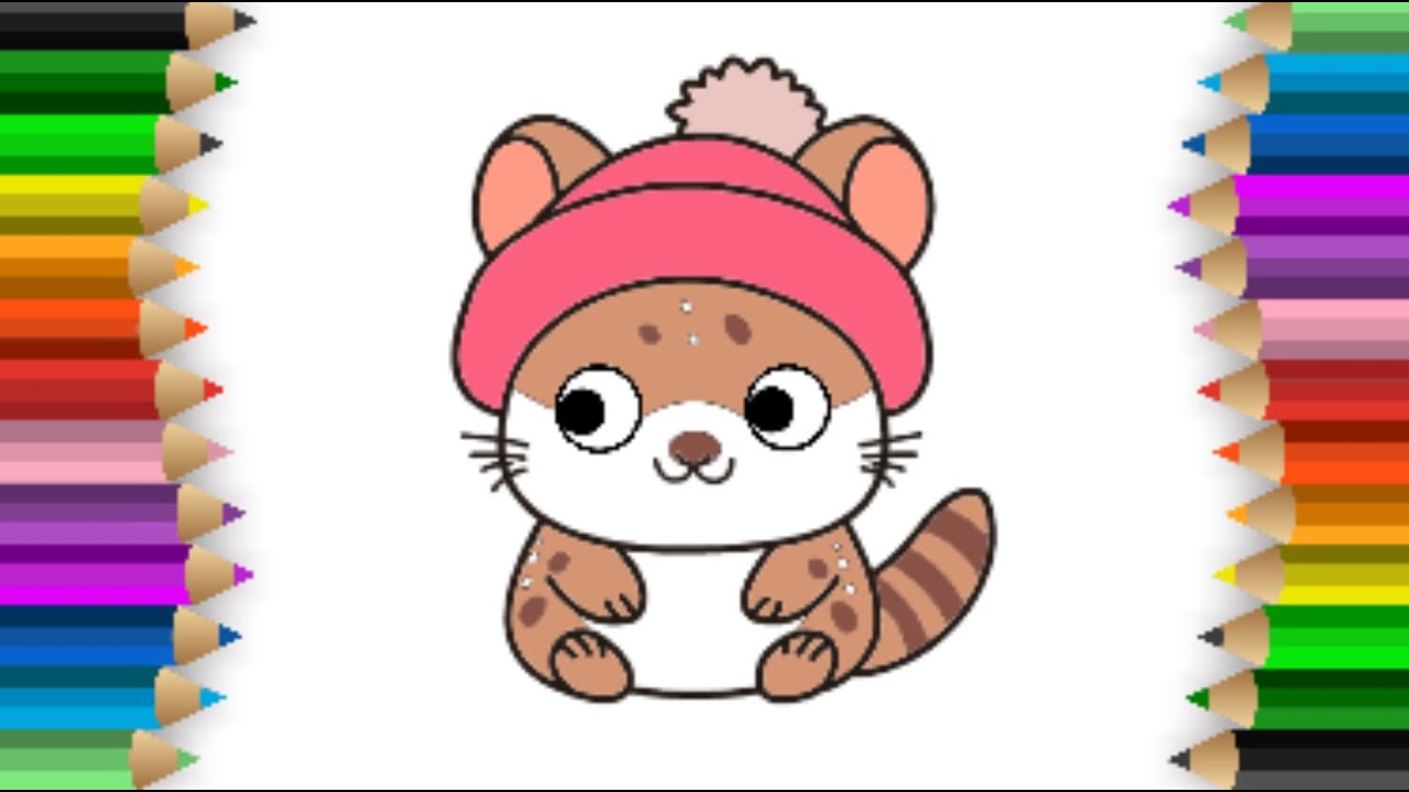 how to draw and color a quoll/ belajar menggambar dan mewarnai tikus ...