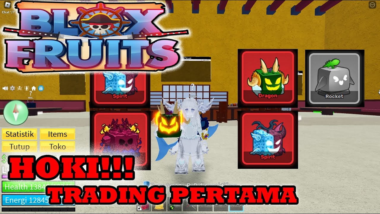 TRADING PERTAMA DAPET DRAGON!!! BLOCK FRUITS | ROBLOX - YouTube