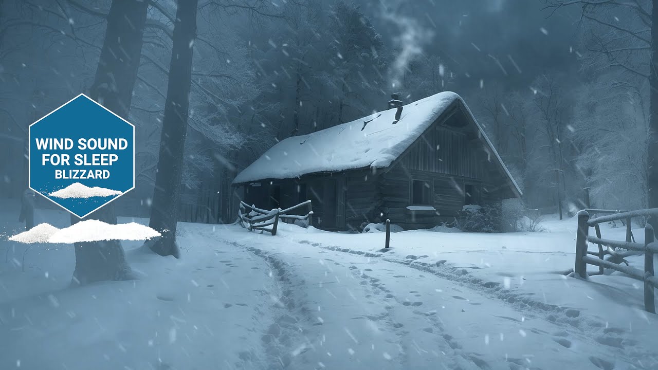 ️Freezing Winter Night with Heavy Winter Snow Storm & Blizzard Sounds ...