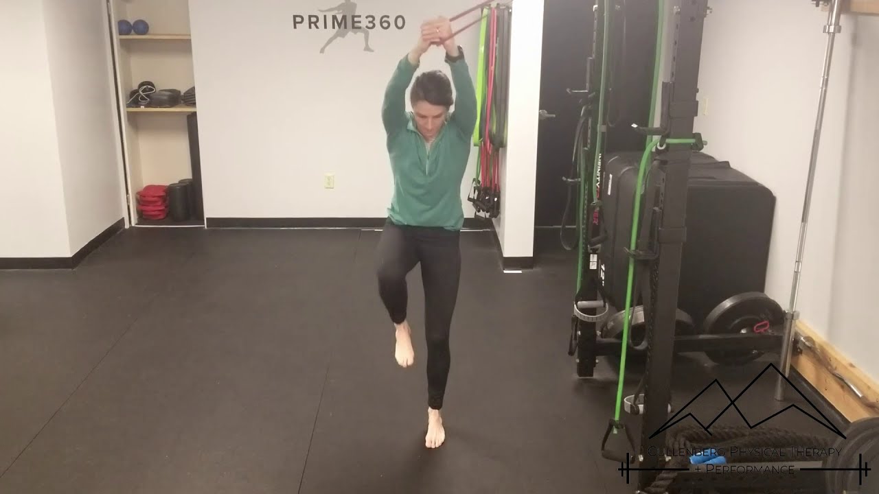 Reverse Lunge to March with Overhead Pallof - YouTube