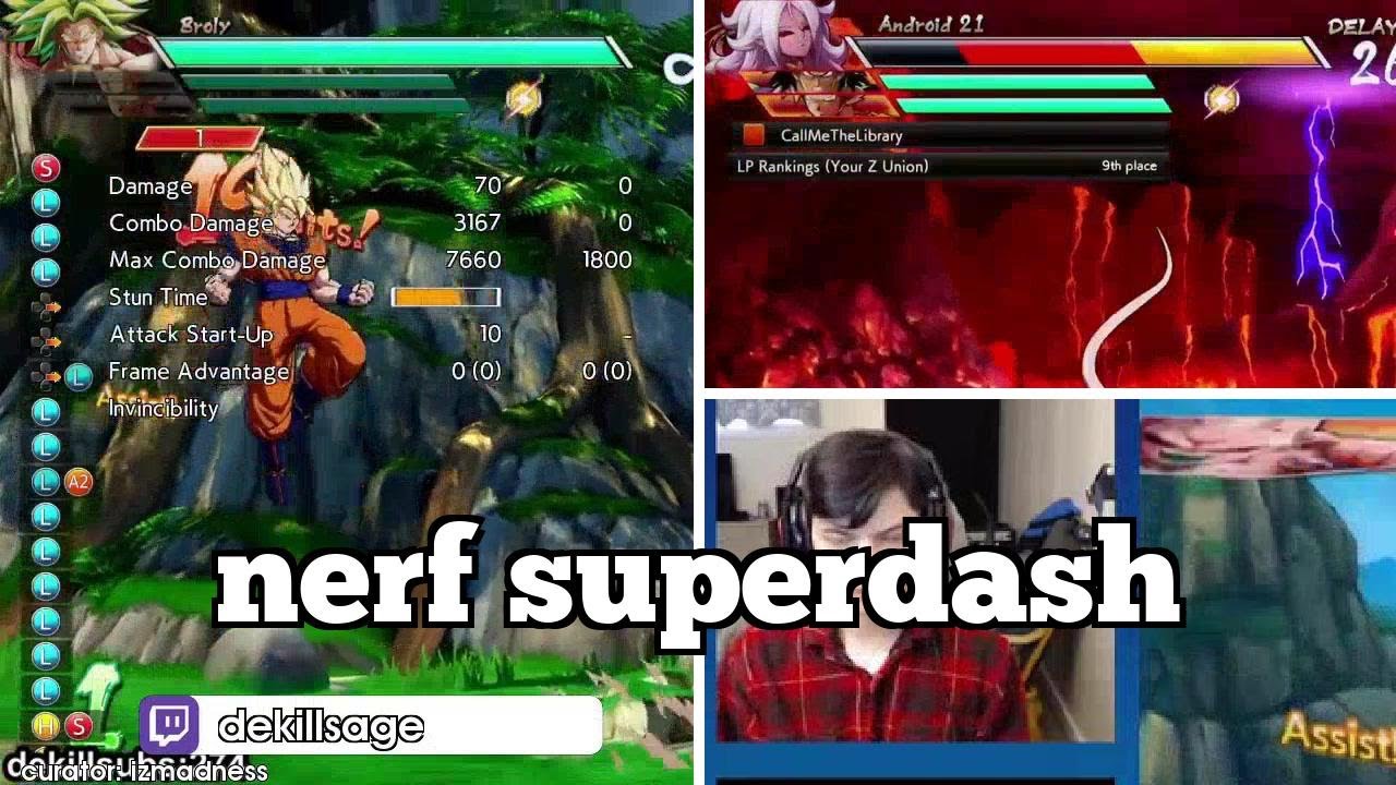 Daily FGC: Dragon Ball Fighterz Moments: nerf superdash - YouTube