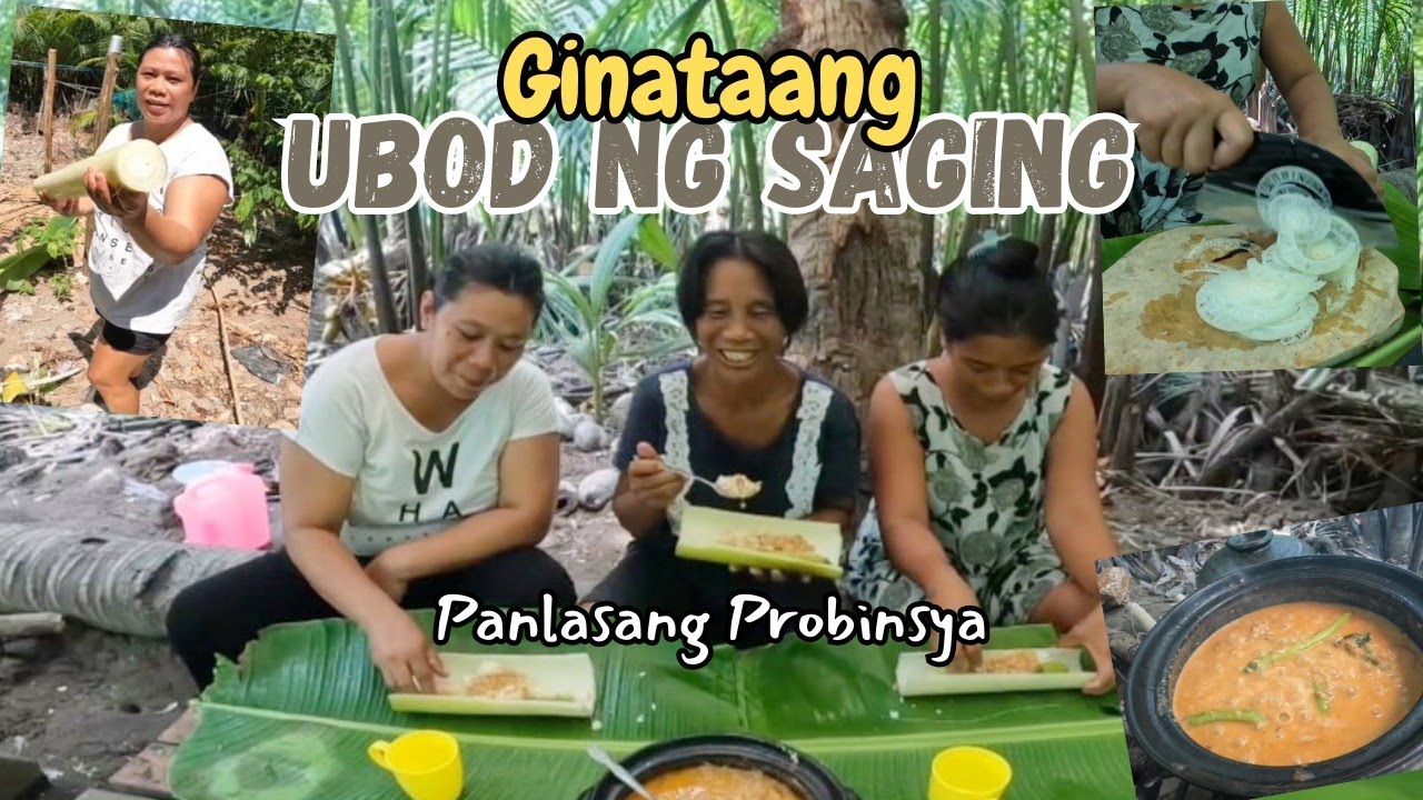 Paraan ng Pagluto Ng Masarap na Ginataang Ubod ng Saging - YouTube