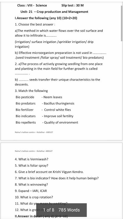 class - 8- Science (Unit 21) - YouTube