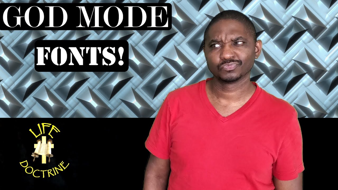 FONT IDENTITY | GOD MODE | WINDOWS 10 - YouTube