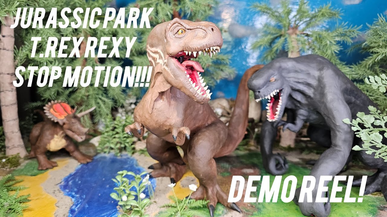 Jurassic World Rebirth Stop Motion - Jurassic Park T.Rex vs D-Rex ...