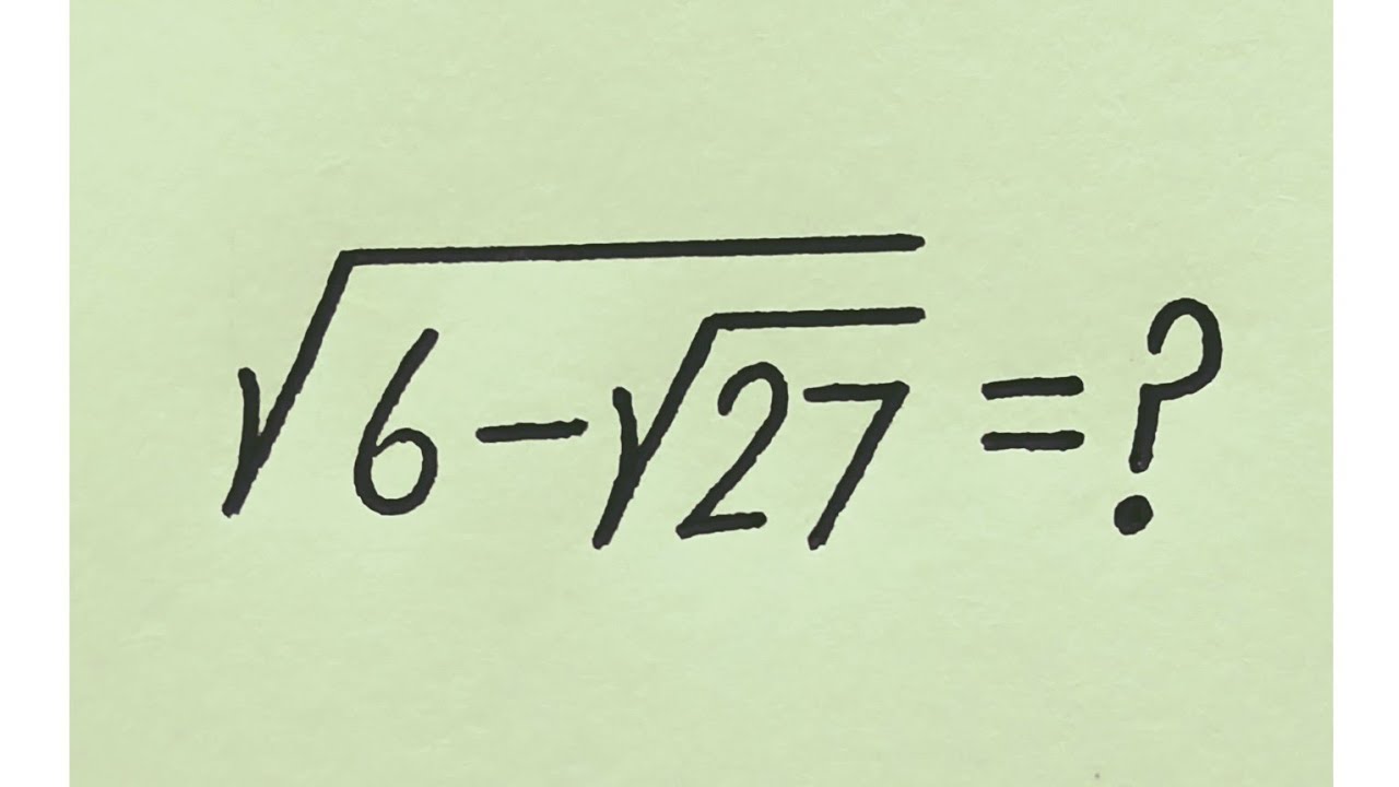 Nice Radical Simplification | Radical Problem for competitive exams ...