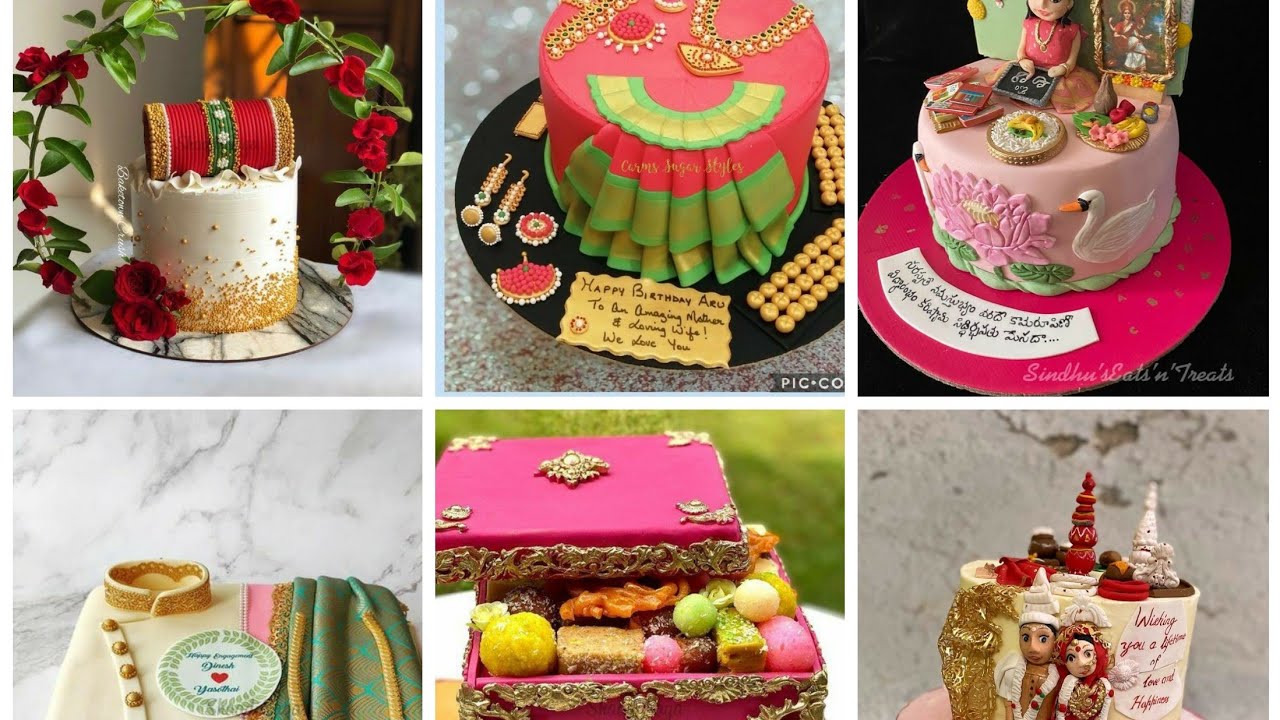 Desi Wedding cakes for the Newly bride to be / Indian theme cake ideas ...