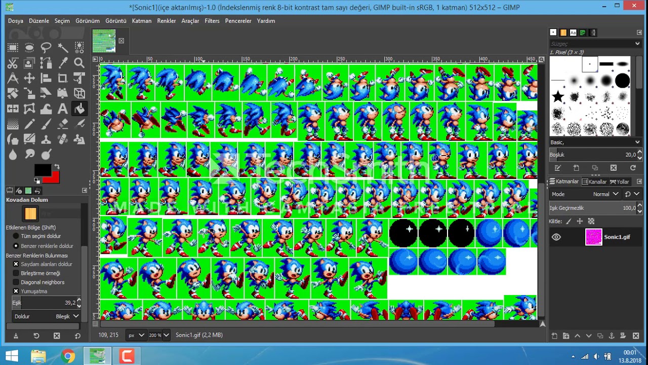 Sonic Mania Sprite Editting #1 - YouTube