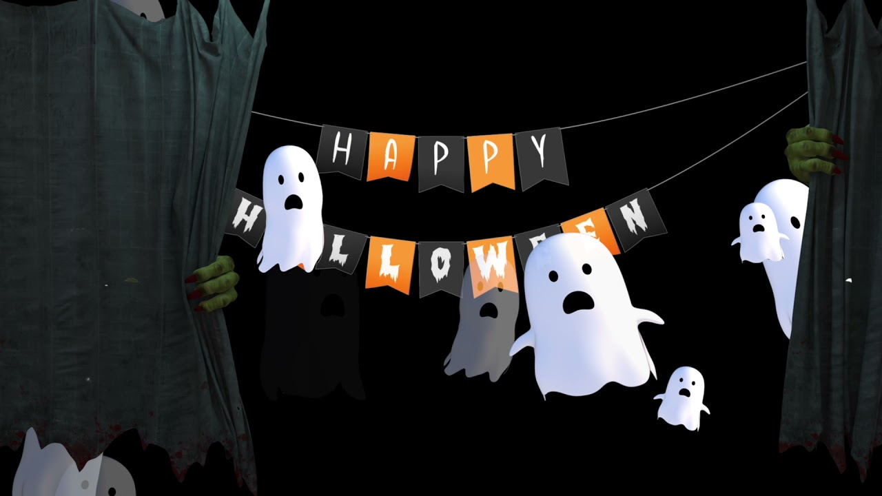 Kid Friendly Halloween Projection Greeting Ghosts Loop - YouTube