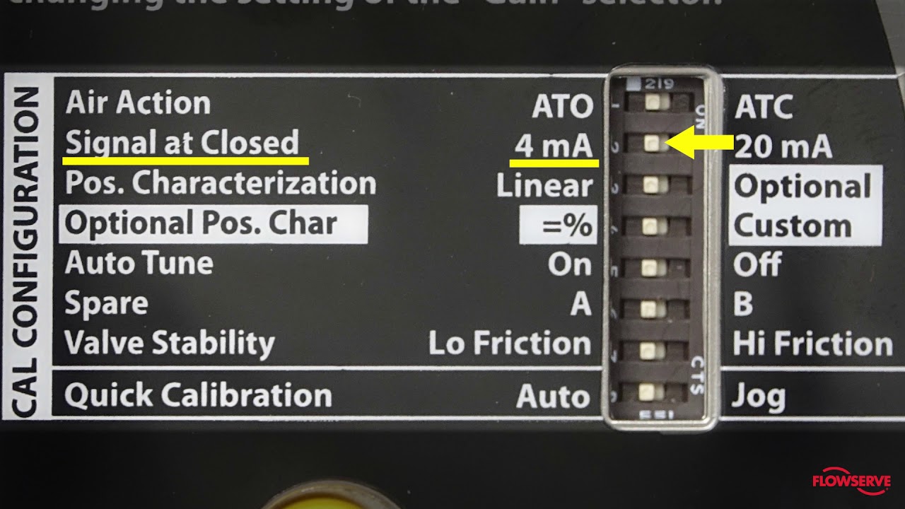 Logix™ 3200 Positioner DIP Switch Setup - YouTube