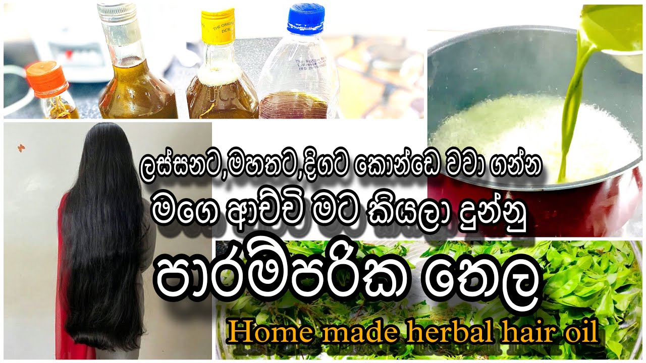 අනිවාර්යෙන්ම මේ තෙල් එකට ලස්සන කෙස් කලබක් ලබා ගන්න පුලුවන් Home Made
