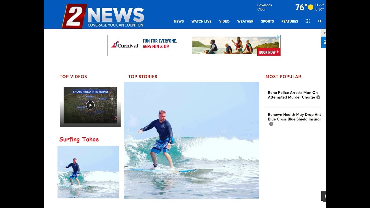 Surfing tahoe!? 4 foot wave! - YouTube