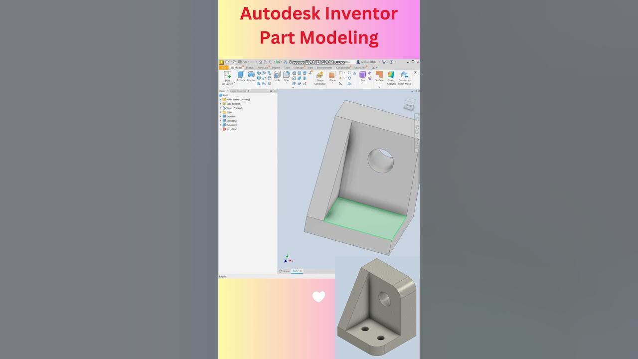 Autodesk Inventor for the beginners #autodeskinventor #cad #cadcamtutorials - YouTube
