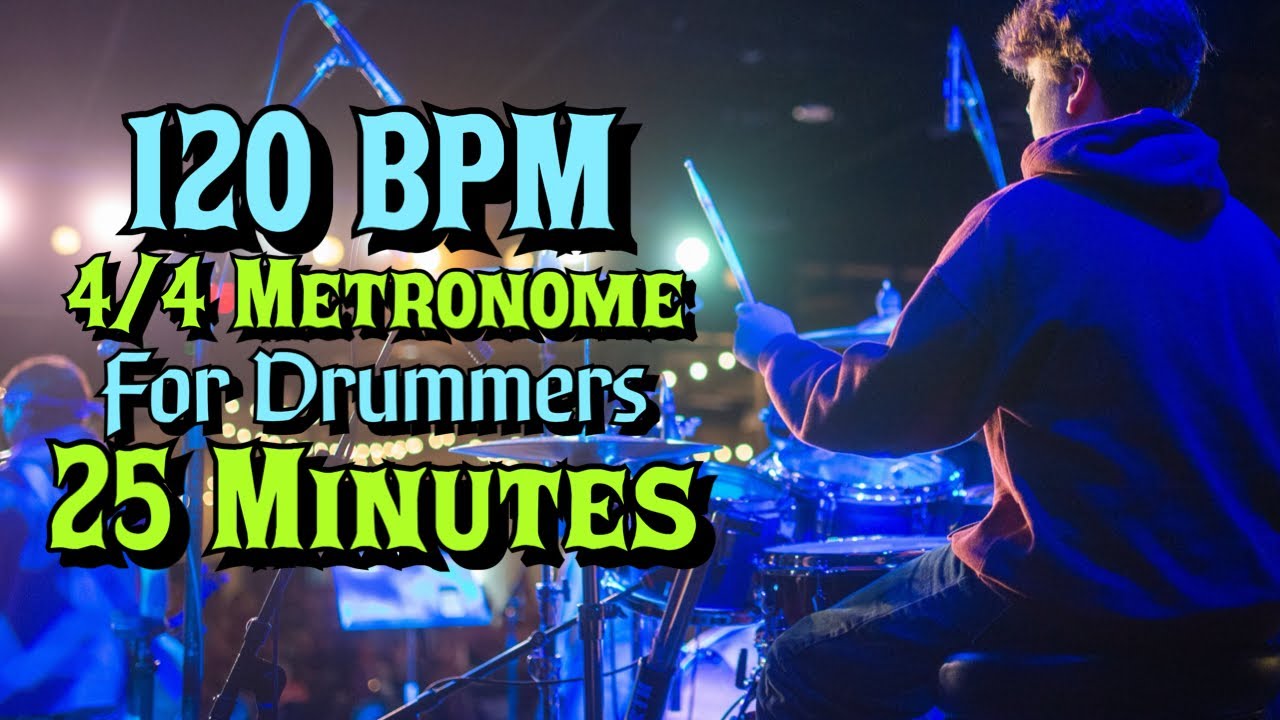 120 BPM 4/4 Metronome Click Track for Drummers | 25 Minutes - YouTube