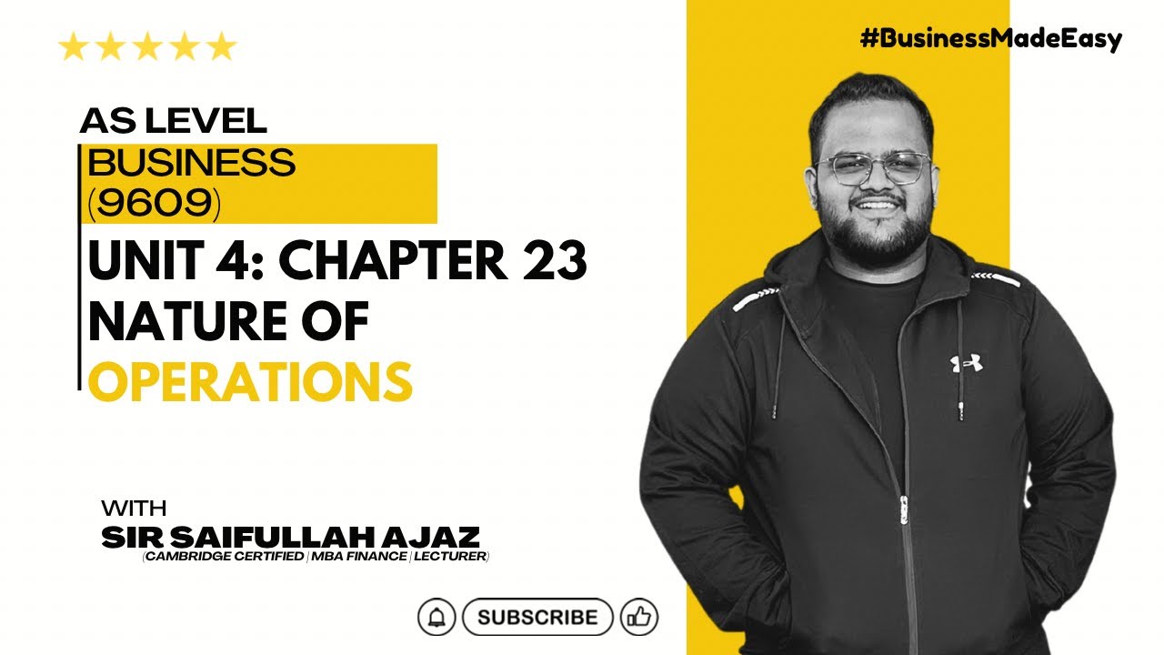 Revision Series: As Level Business Chapter 23 | Nature of Operations ...