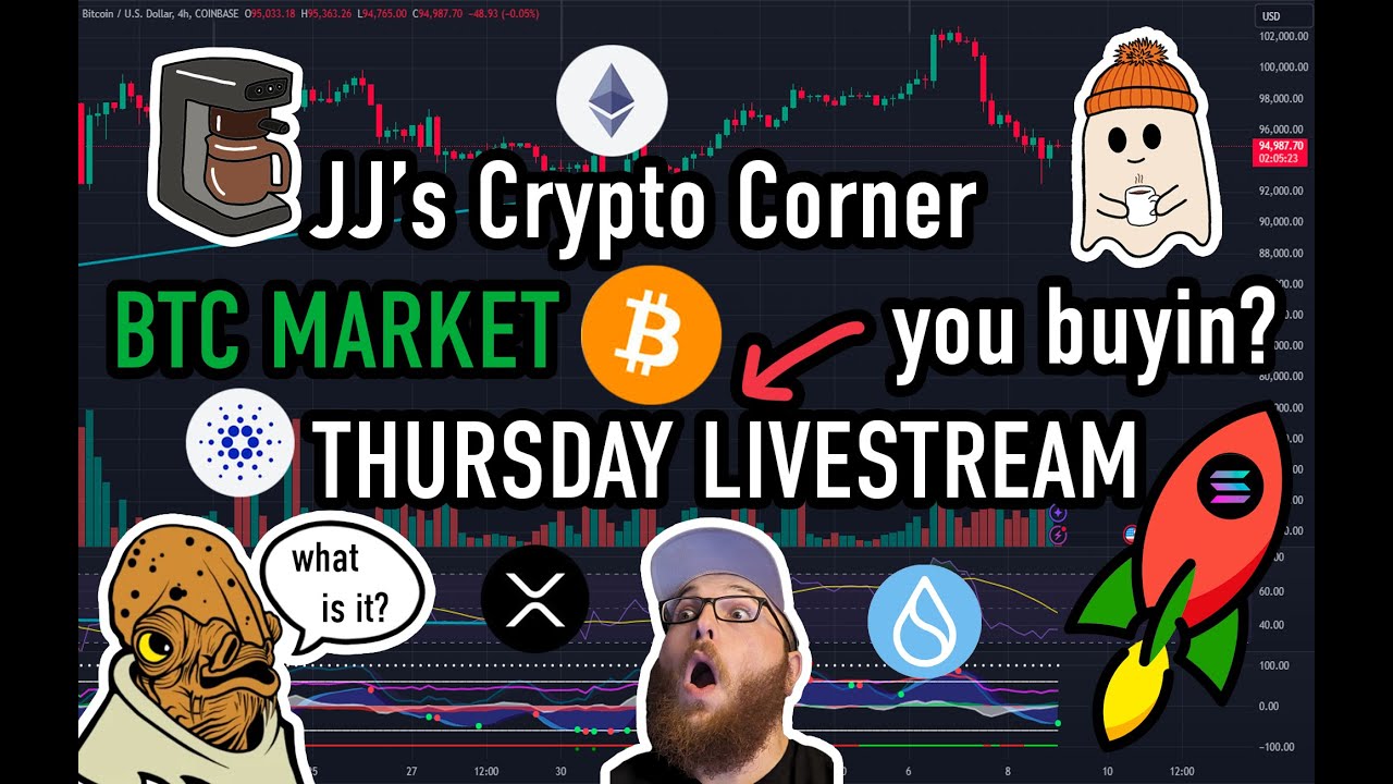 JJ's Crypto Corner - Thursday Livestream - dumpage - Bitcoin & Altcoins Consolidate even more ...